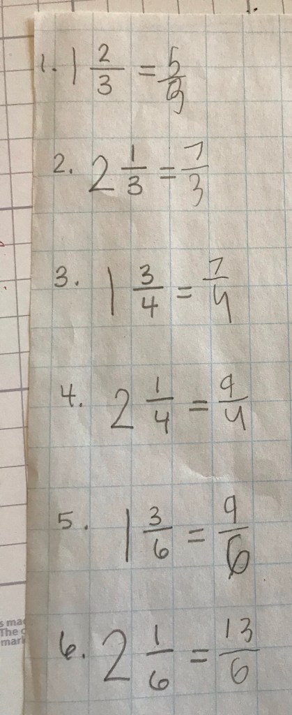 Fractions Day 12: Renaming Mixed Numbers and Improper Fractions ...
